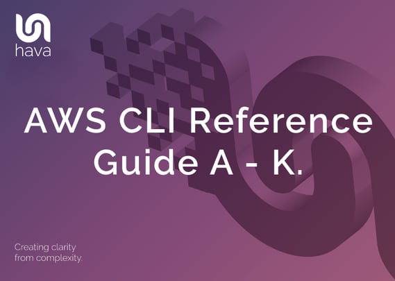 AWS CLI Command Reference Guide A - K